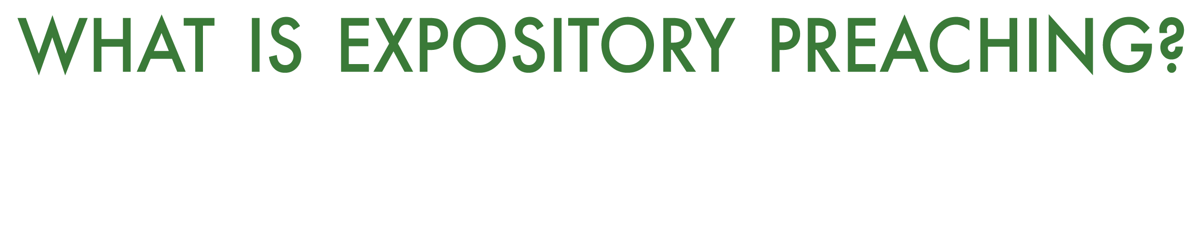 Expository Preaching | Grace Pointe Church, Saint Cloud, Fl